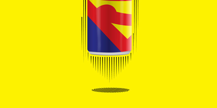 Concept: Super Hero Energy Drink - DIELINE