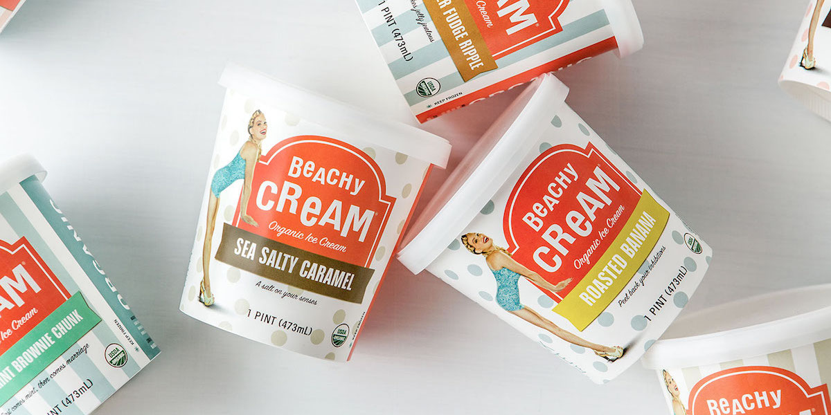 Beachy Cream Organic Ice Cream Pints - DIELINE
