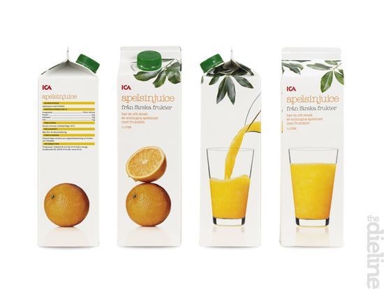 ICA juice packaging - DIELINE