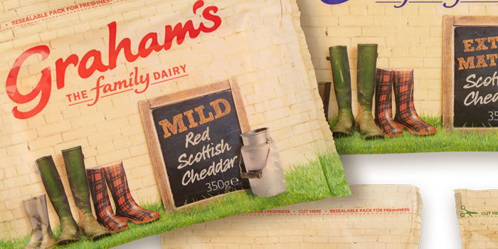 Graham's The Family Dairy, Cheddar Cheese Range - DIELINE
