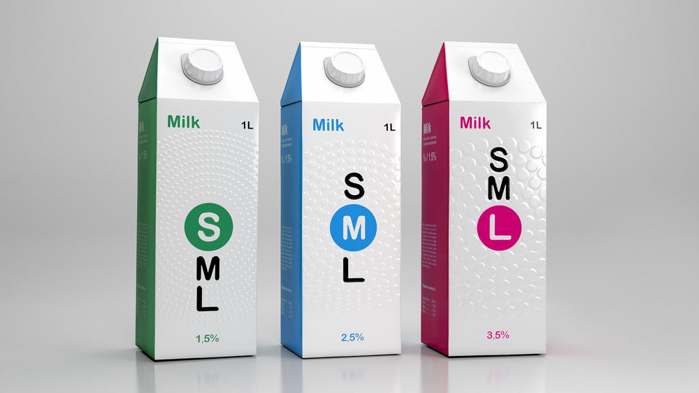 This Milk Concept Was Actually Inspired by Standard Clothing Sizes ...