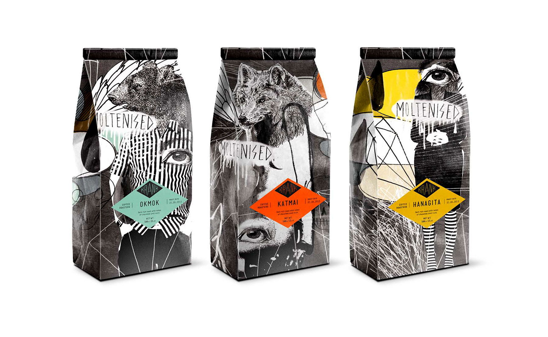 Get Your Caffeine Fix With These Collage-Style Coffee Bags - DIELINE