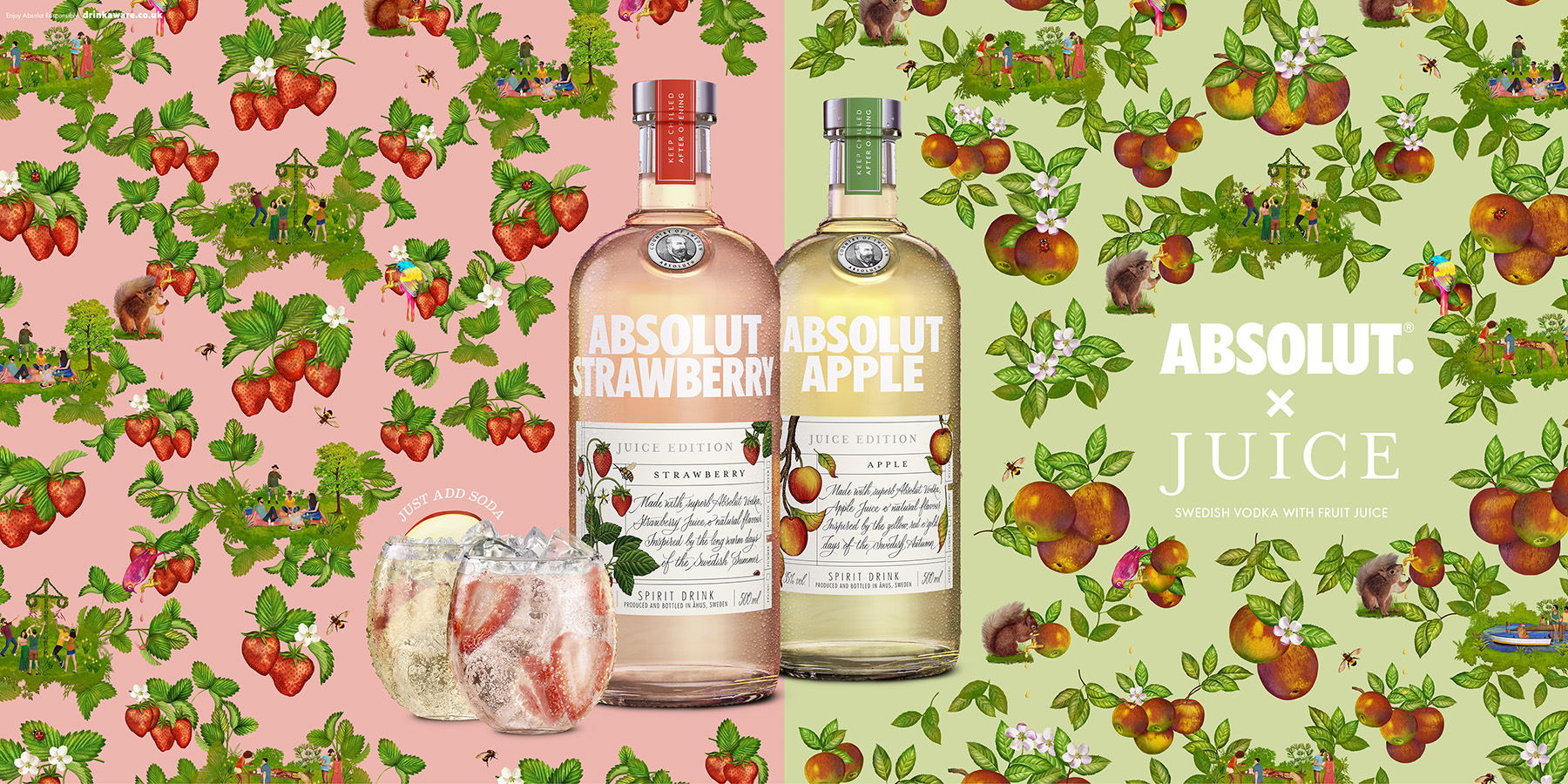 Mariana Rodrigues Illustrates Absolut Juice's Fresh New Designs - DIELINE