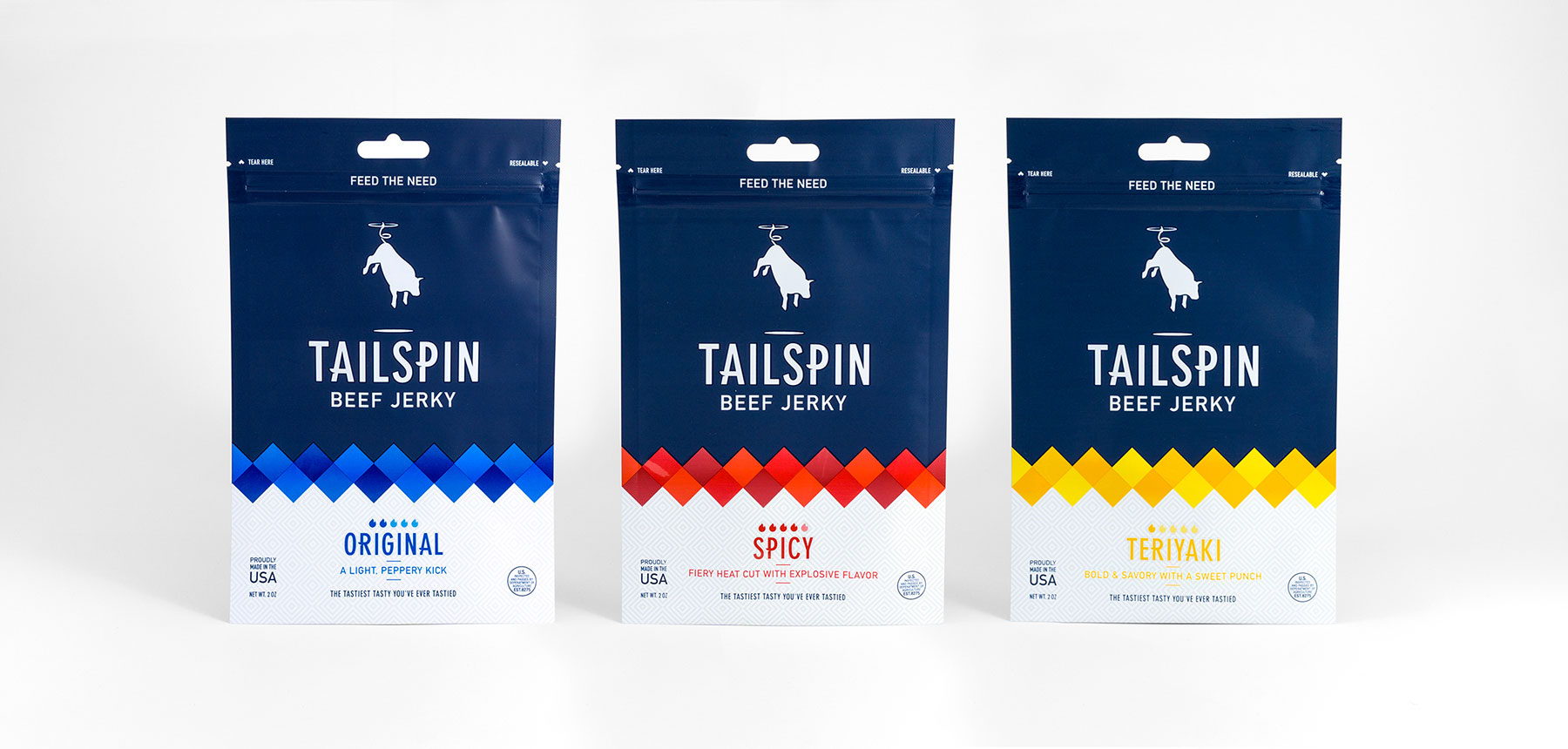 Tailspin is a Refreshing Take on Jerky Packaging - DIELINE