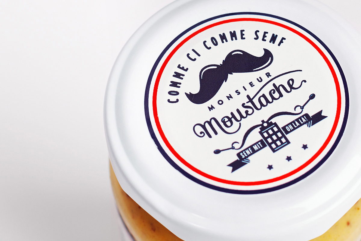 Monsieur Moustache Mustard - DIELINE