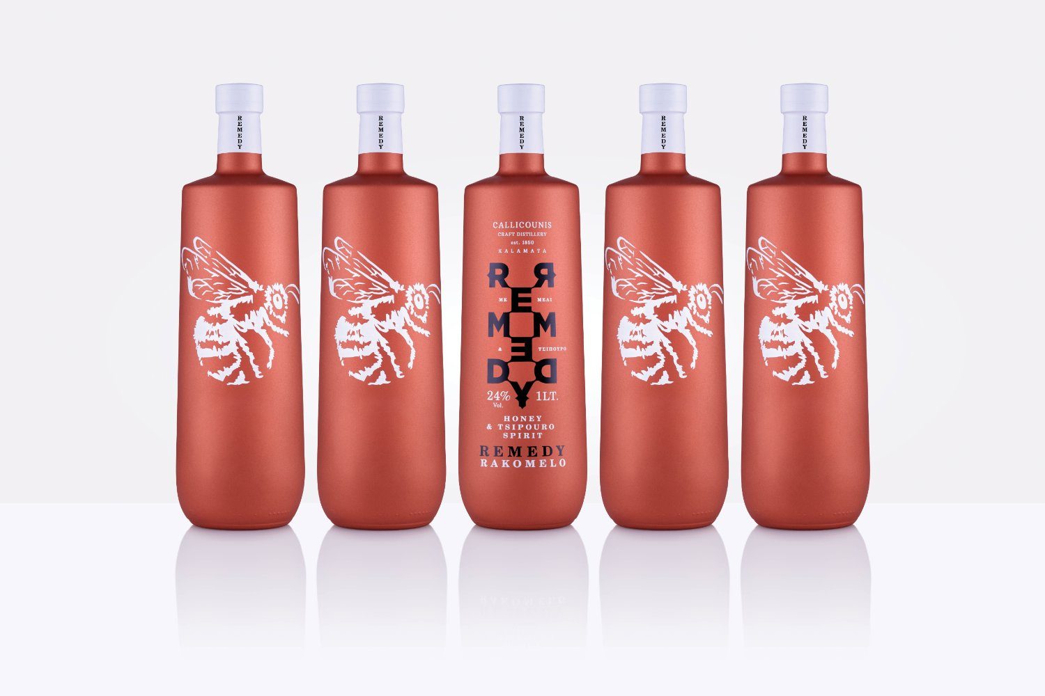 Kallikounis Remedy's Copper Bottles Features Honey-Inspired Typography ...
