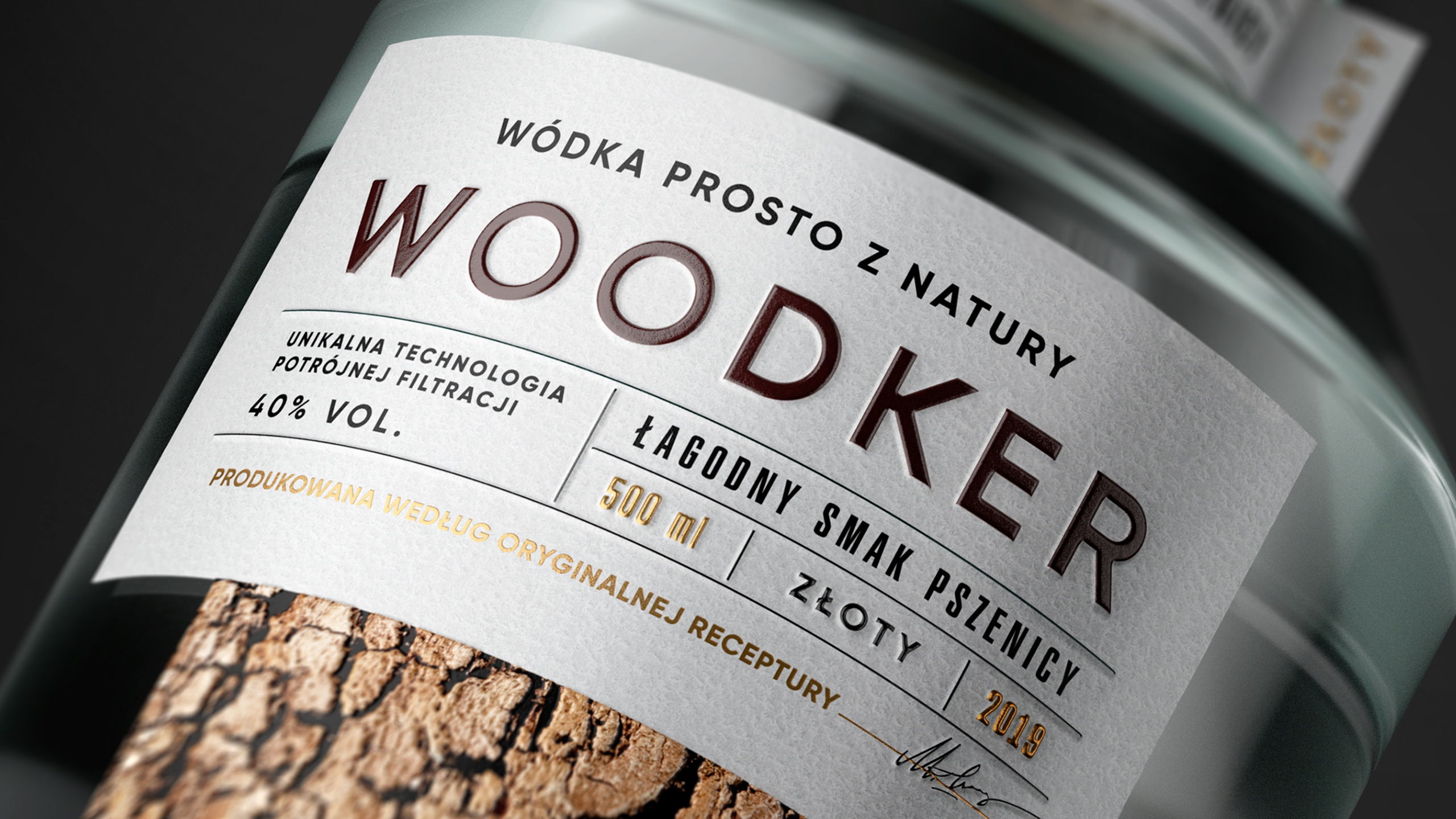 A Minimalist Design and Complicated Printing for Woodker Vodka - DIELINE