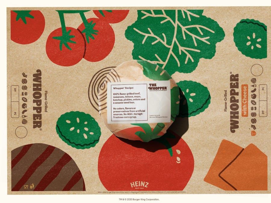 Burger King Lists The Whopper's Ingredients Right On The Wrapper ...