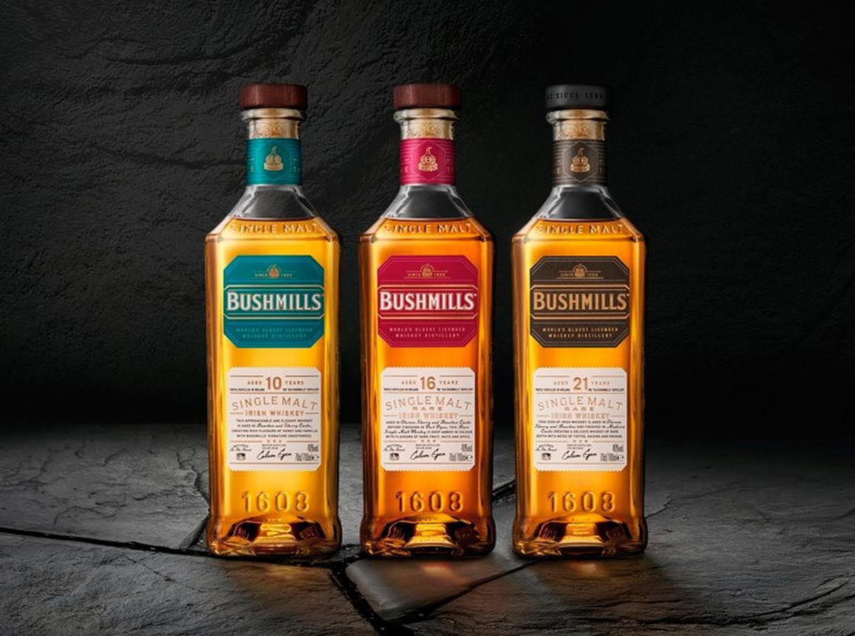 Bushmills New Bottle & Packaging For Single Malts - DIELINE