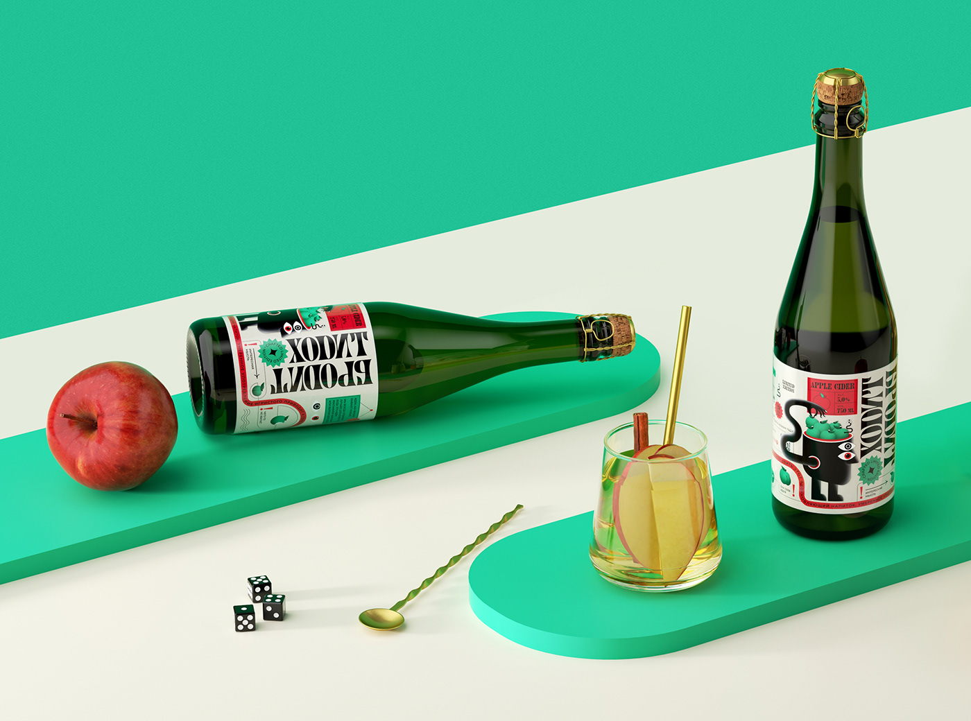 Hodit-Brodit's Apple Cider Packaging Is The Apple Of My Eye - DIELINE