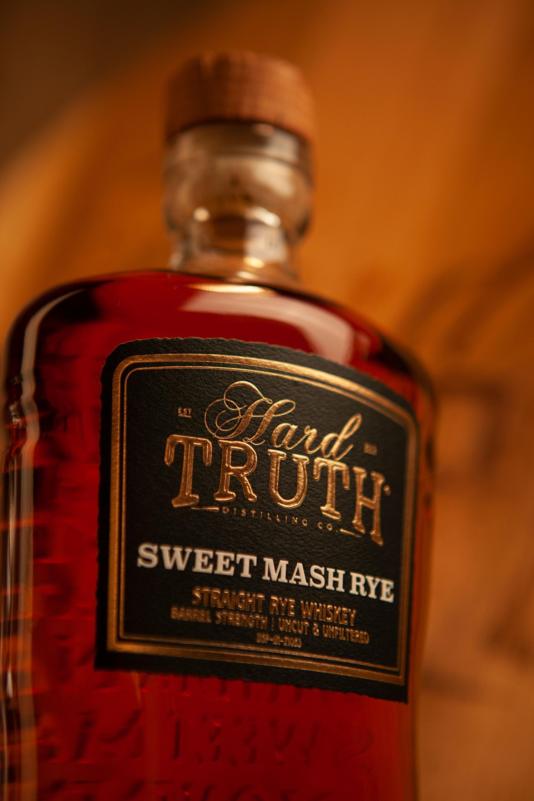 Take A Sipe Of Hard Truth Sweet Mash Rye Whiskey's Elegant Label Design ...