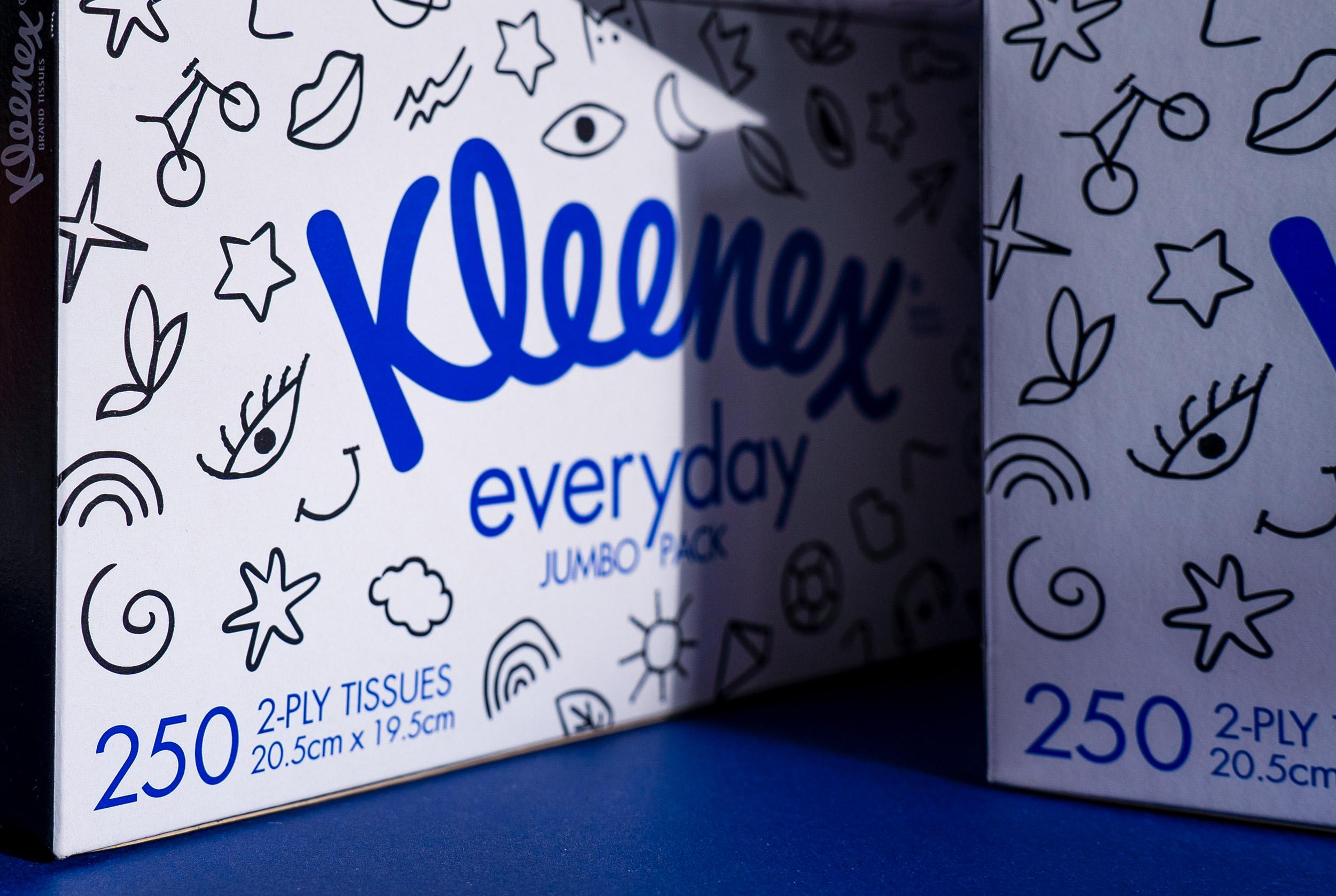 Kleenex Australia Updates Its Packaging For A More Modern Refresh - DIELINE