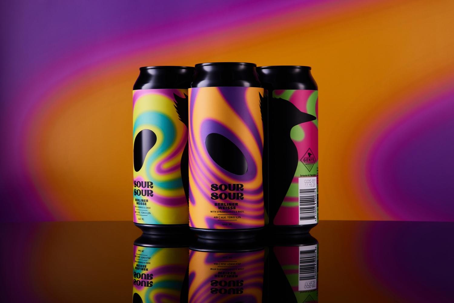SOURSOUR's Mesmerizing Gradient Cans Visualize The Acidic Notes - DIELINE