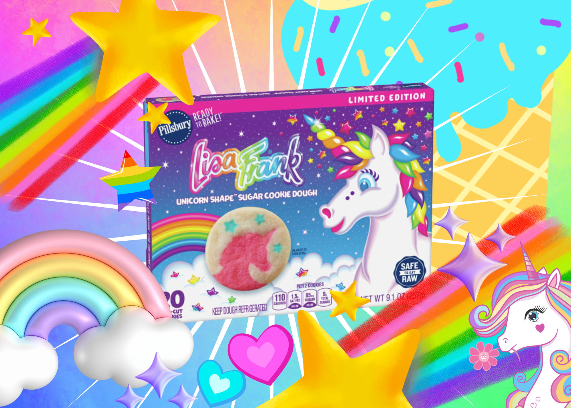 Lisa Frank x Pillsbury Ready-To-Eat Cookies Return To Stores For A ...