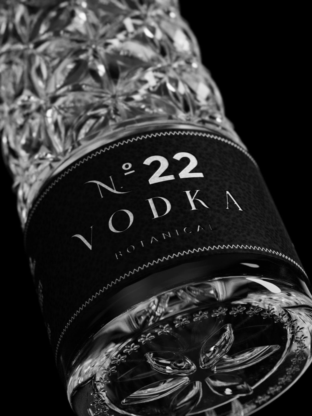 Vodka Brand No 22's Elegant Packaging Design - DIELINE