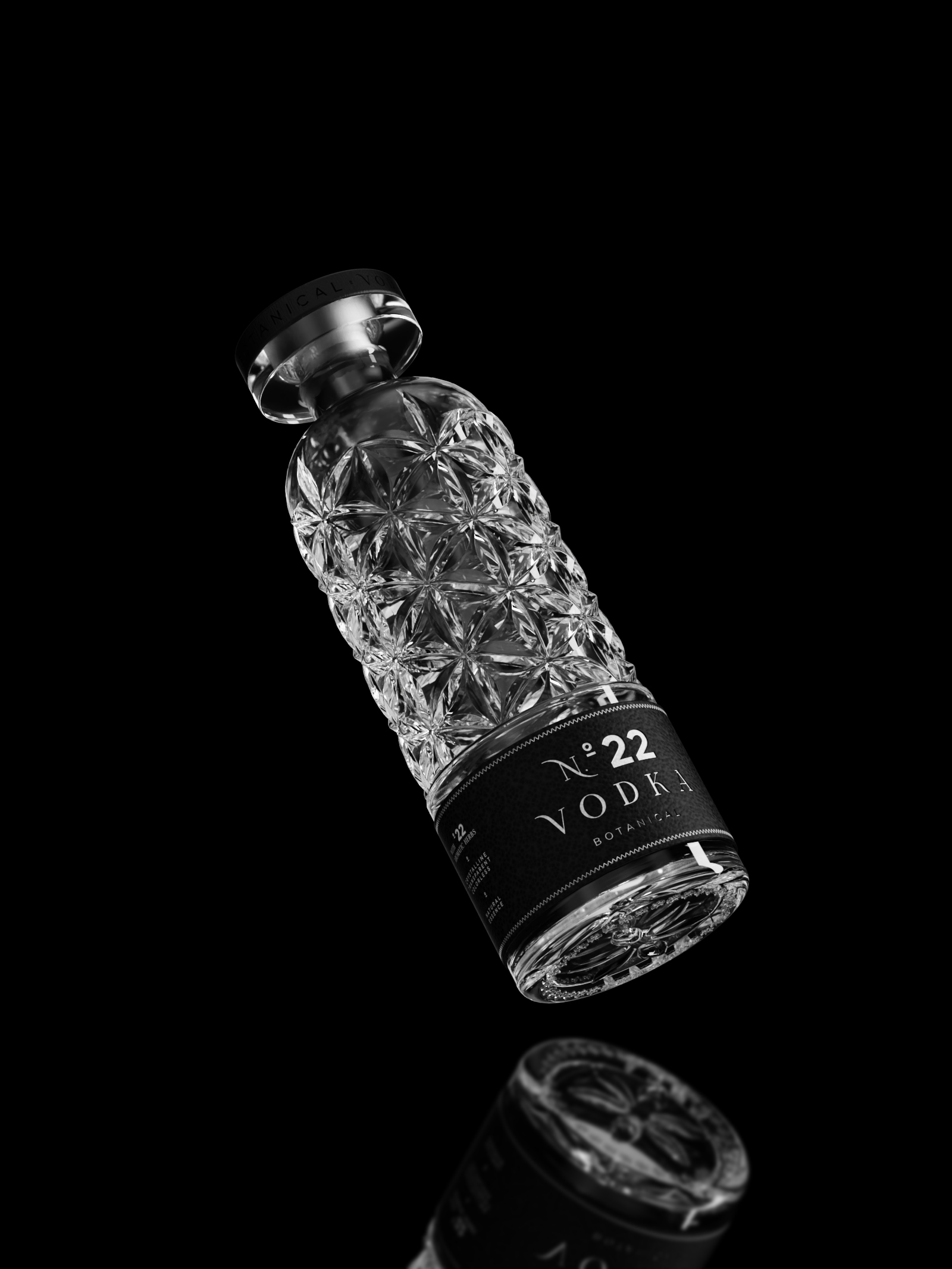 Vodka Brand No 22's Elegant Packaging Design - DIELINE