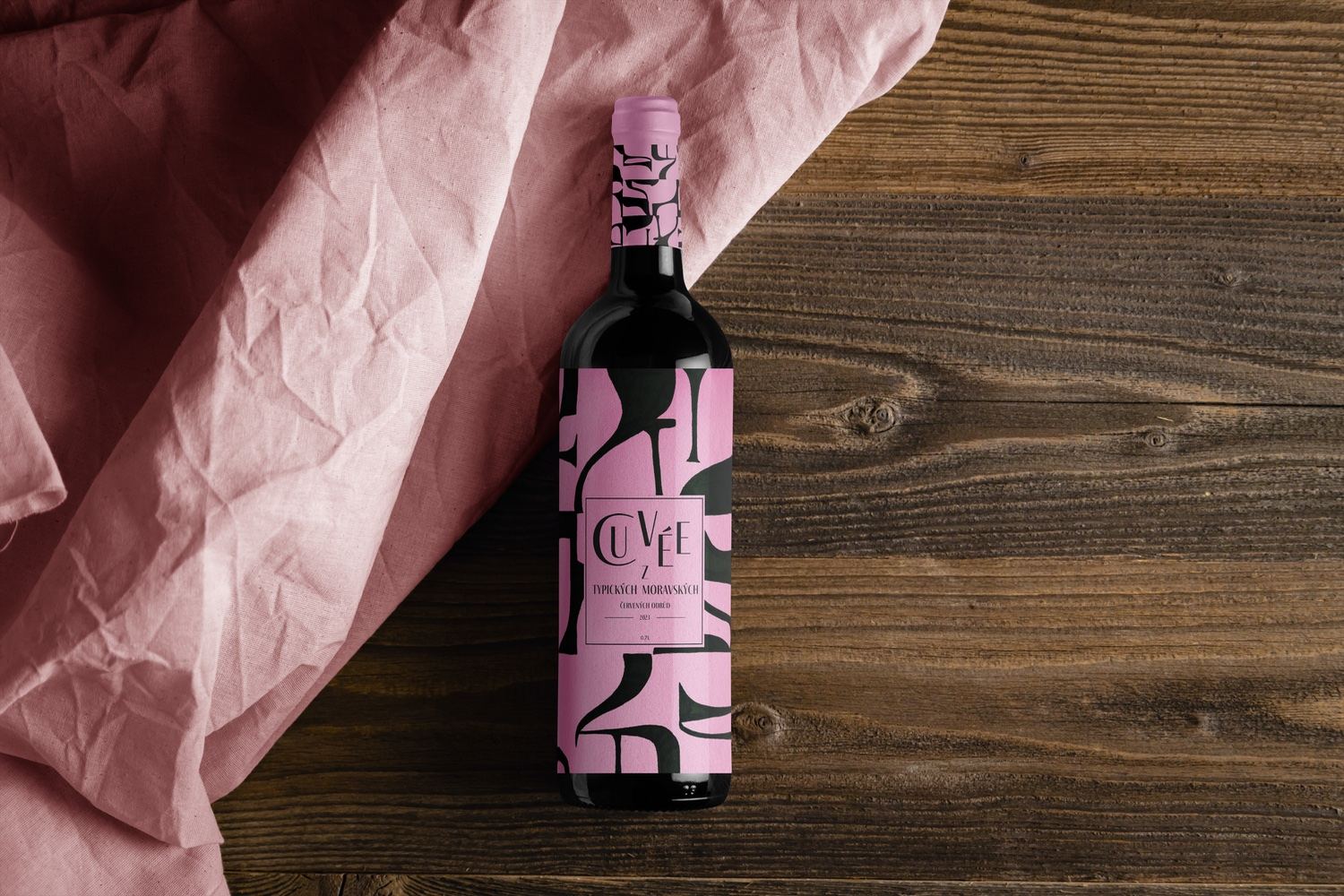Conceptual Brand Cuvée's Sophisticated Red Wine Label Design - DIELINE