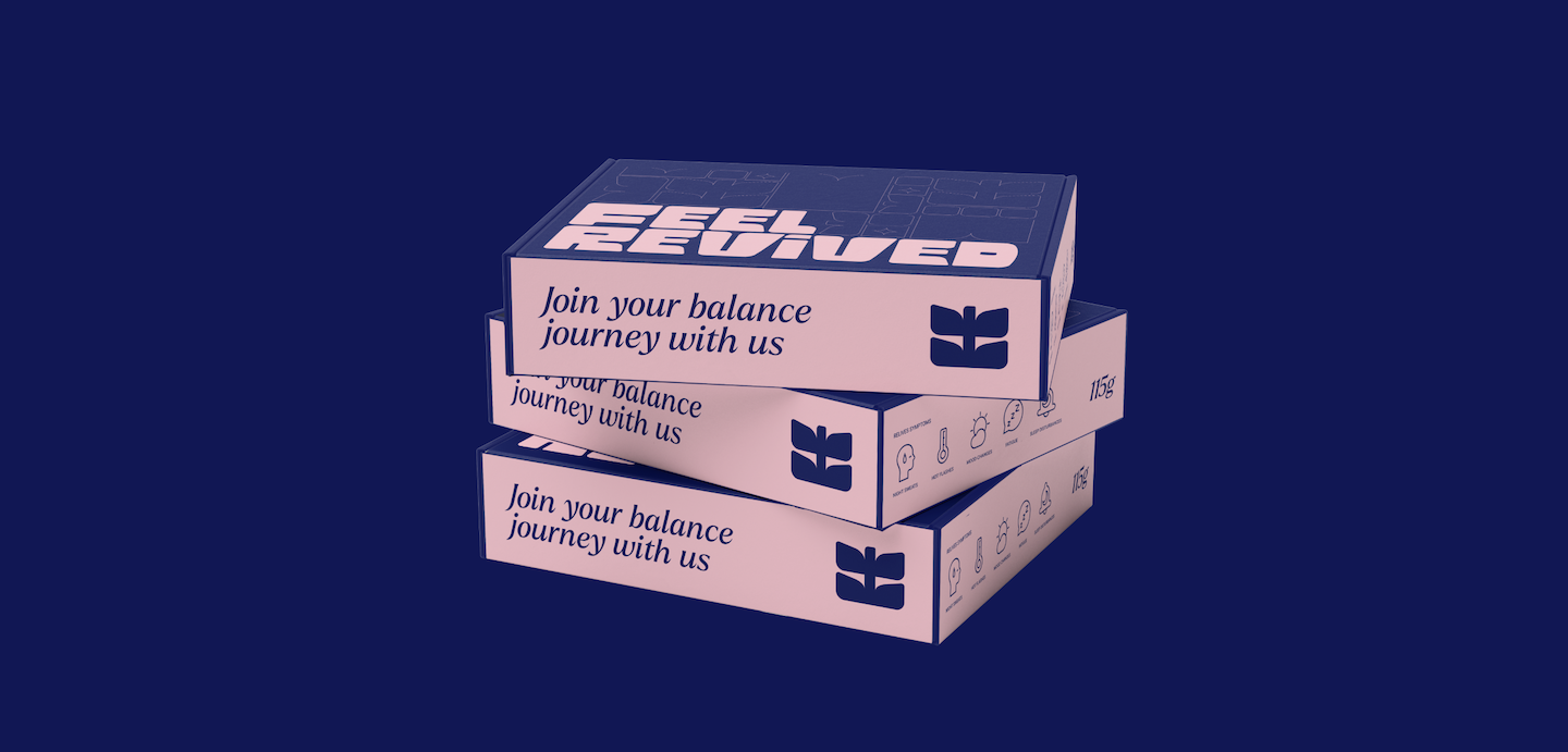 Feel Revived's Menopause Supplement Packaging System - DIELINE
