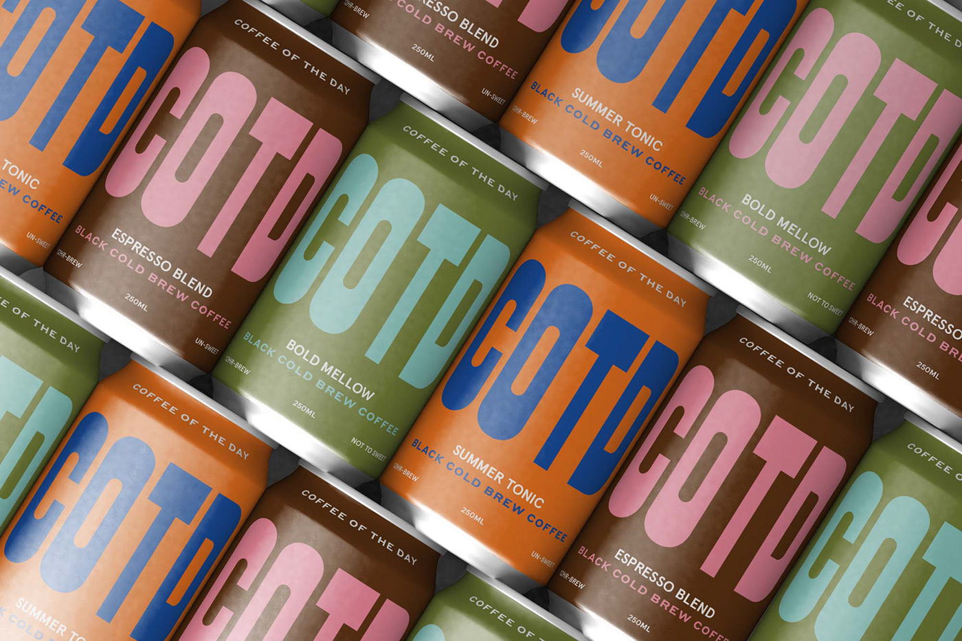 Coffee Of The Day's Cold Brew Packaging Radiates Energy - DIELINE