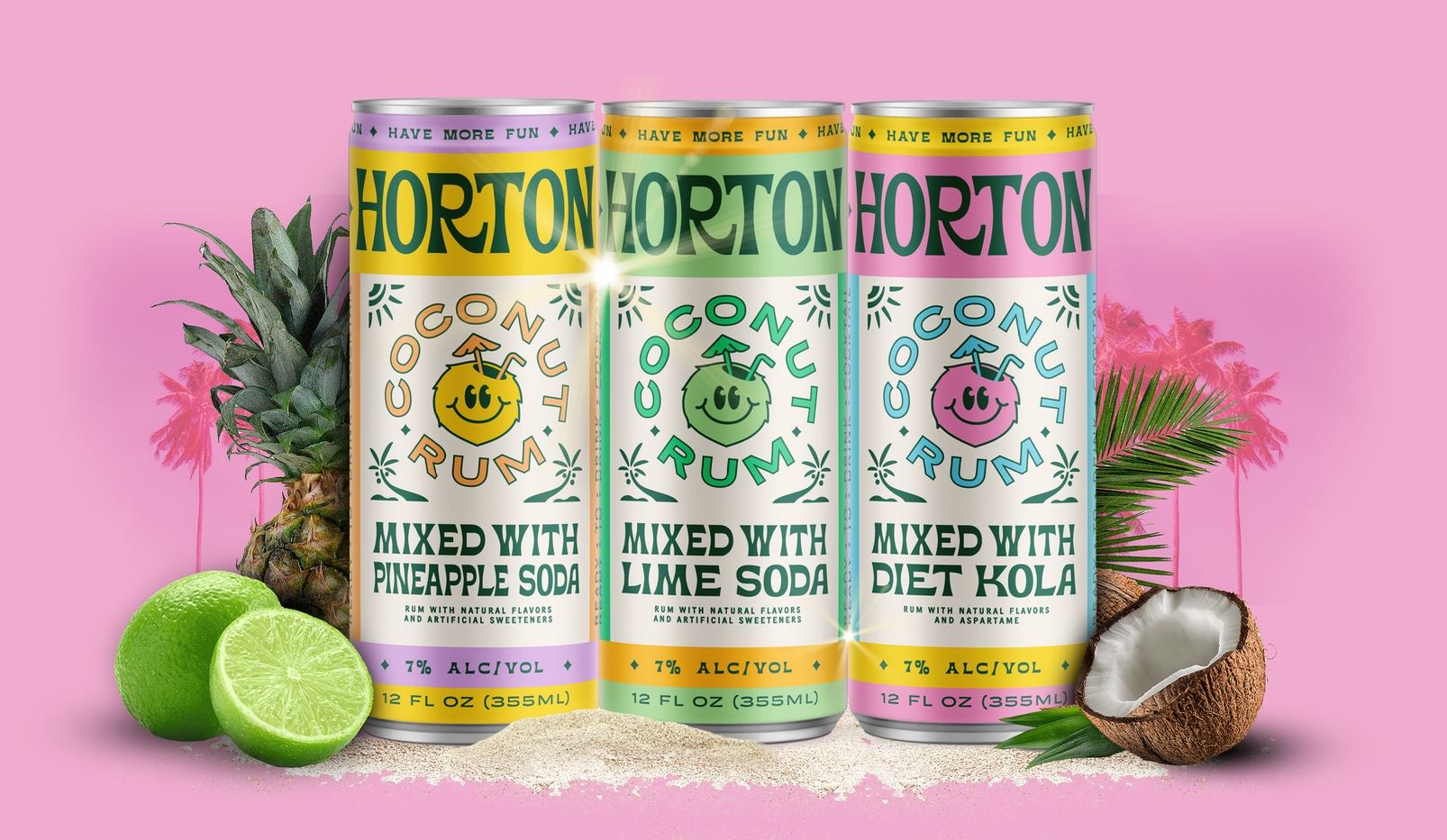 TNKR Unveils Vibrant Packaging for Horton's Ready-to-Drink Coconut Rum Cocktails - DIELINE