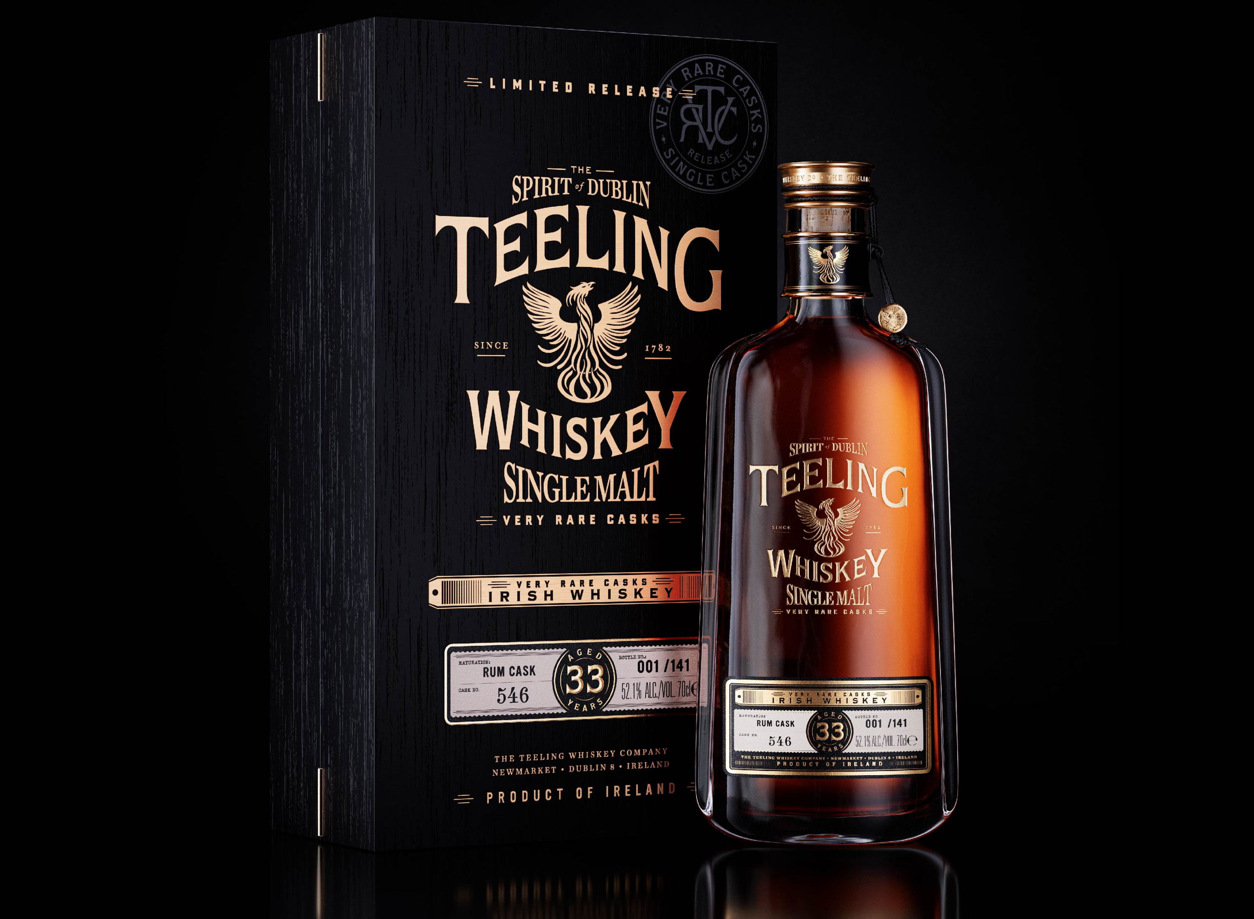 Teeling Whiskey Goes for the Gold with an Ultra-Luxurious Bottle Design ...