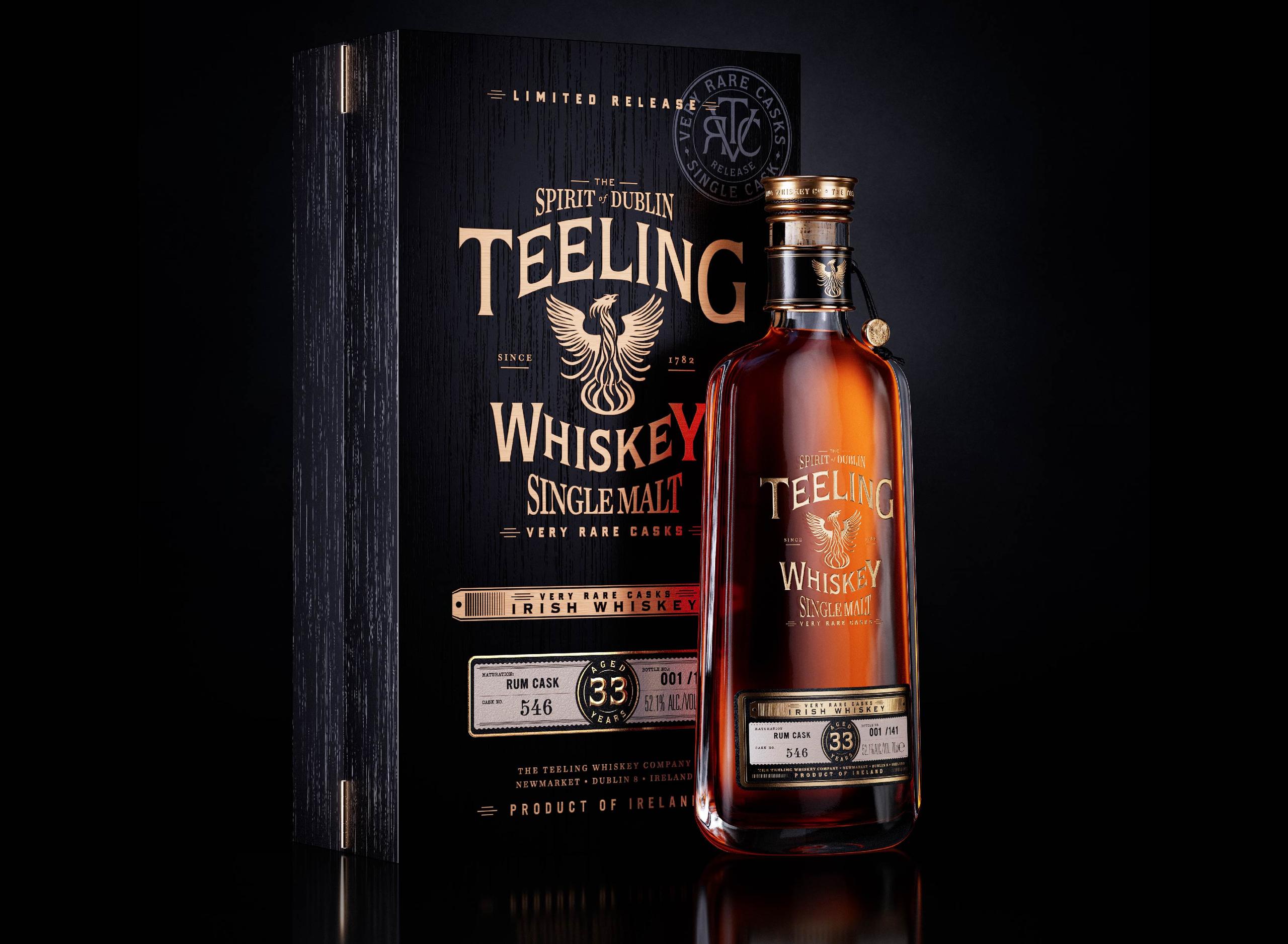 Teeling Whiskey Goes for the Gold with an Ultra-Luxurious Bottle Design ...