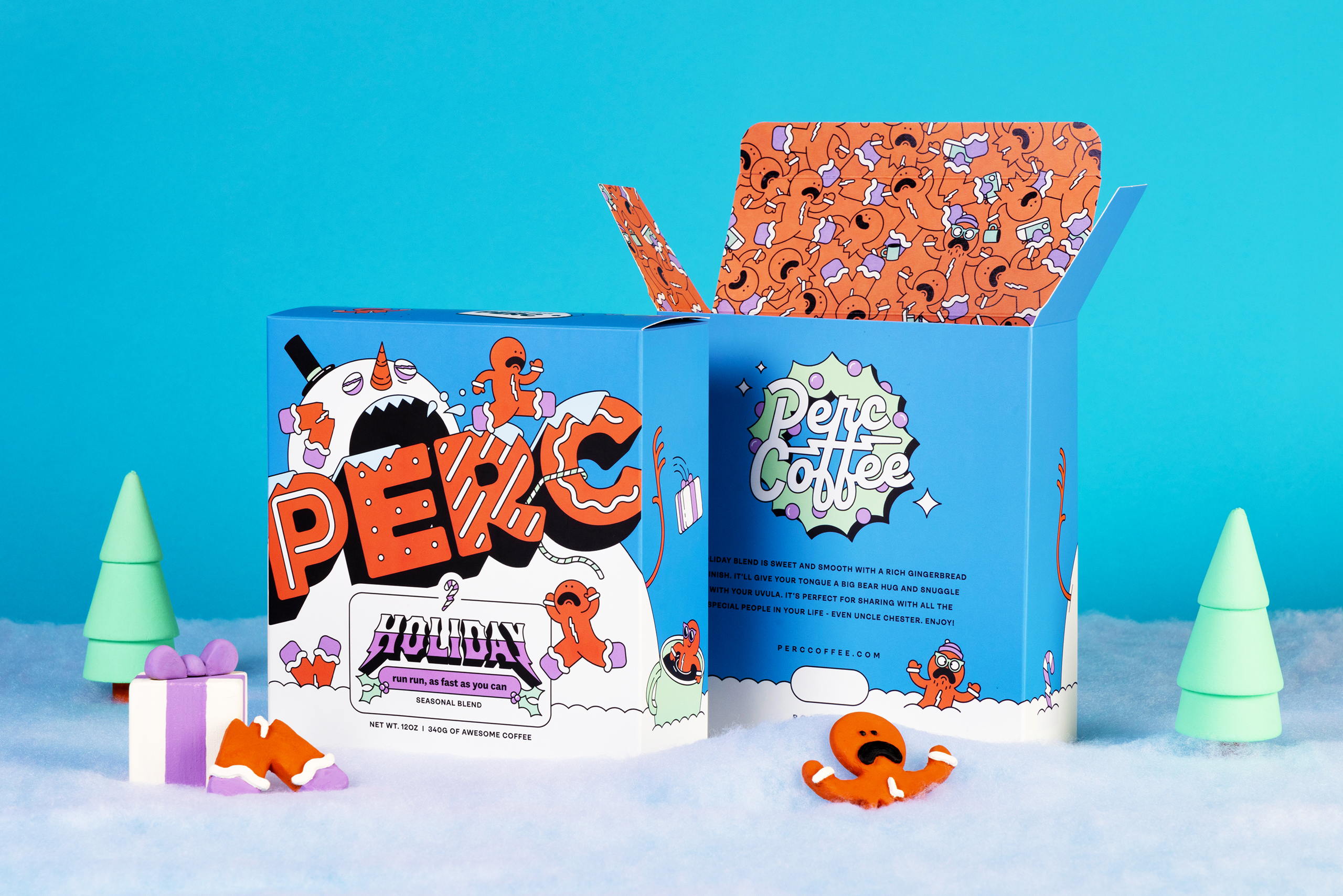 PERC's Holiday Blend Packaging Will Fuel Your Holiday Nightmares - DIELINE
