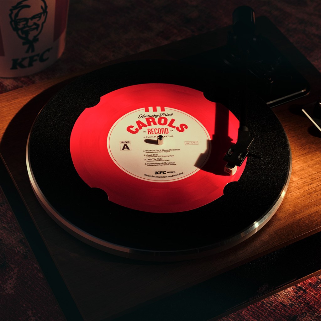 KFC Turns Its Bucket Lid Into a Record For the Holidays - DIELINE